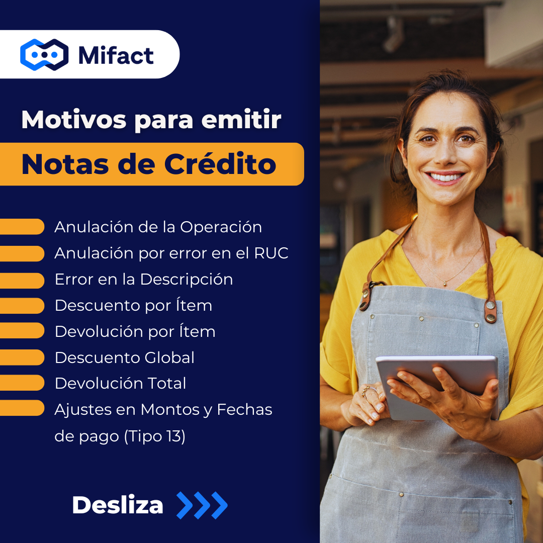 ¿Cuáles son los tipos de Notas de Crédito? - Mifact - Sistema de ...