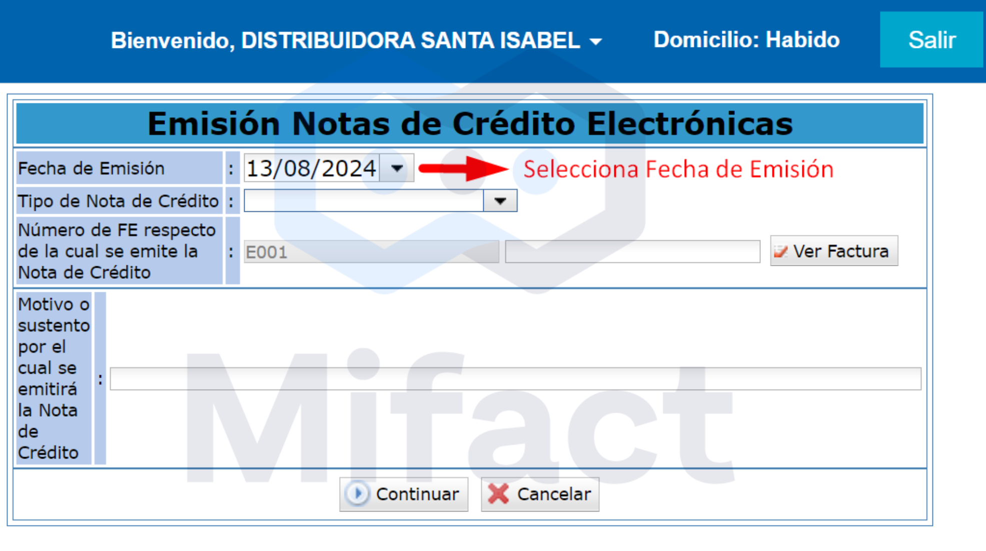 ¿Cómo emitir una Nota de Crédito en SUNAT 2025? - Mifact - Sistema de Facturación Electrónica